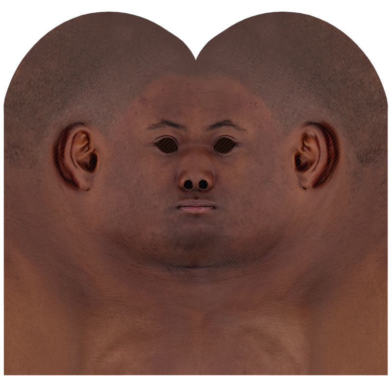 Male head texture map 17